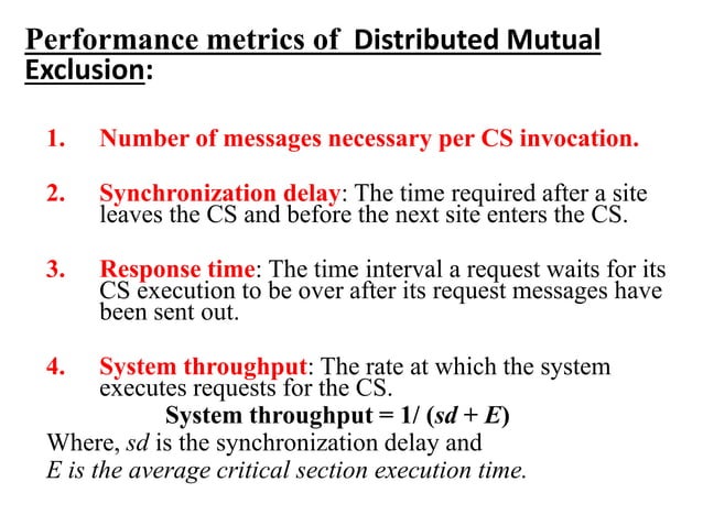 Distributed Mutual Exclusion And Distributed Deadlock Detection Pptx Operating Systems