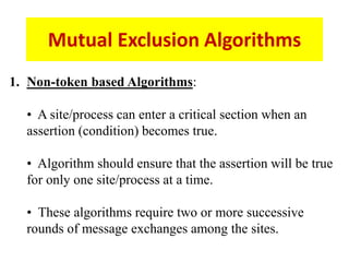 Distributed Mutual Exclusion and Distributed Deadlock Detection | PPT