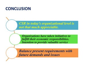 A STUDY ON PHASES OF CSR ACTIVITIES IN PRESENT SCENARIO | PPT
