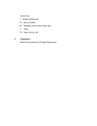 3.lesson plan islam in literature for grade 11 students | PDF