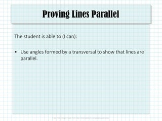 3.5 Proving Lines Parallel | PPT