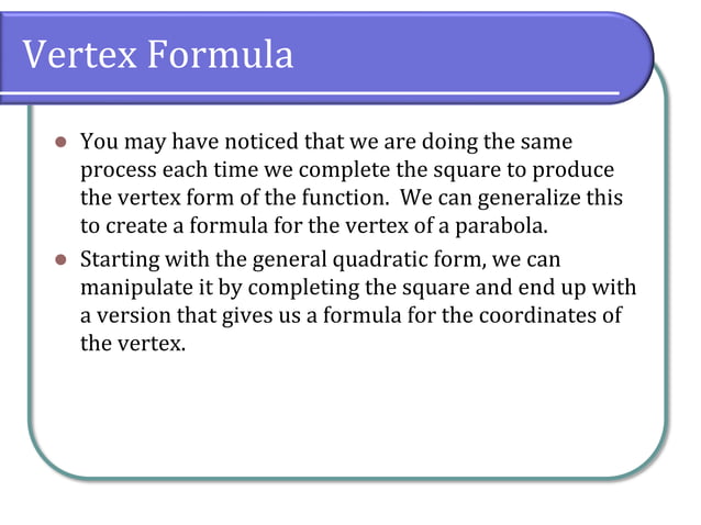 3.1 Quadratic Functions and Models | PPT