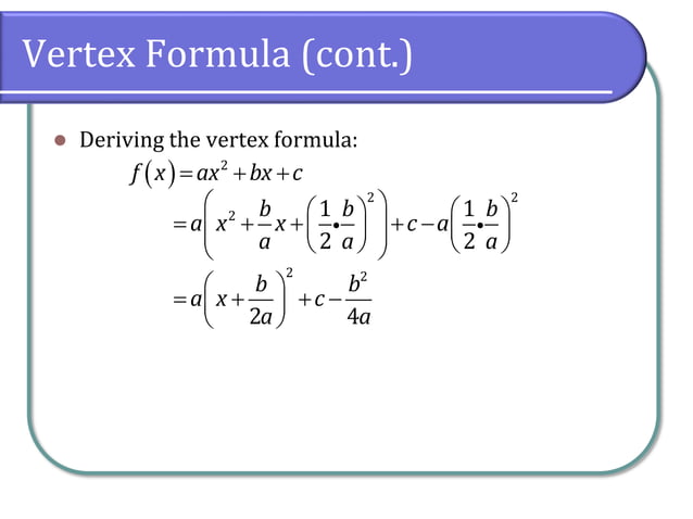3.1 Quadratic Functions and Models | PPT