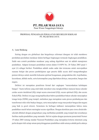 Contoh Proposal Bantuan Mebeler Sekolah | PDF