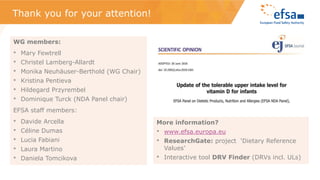 EFSA's approach in updating the UL of vitamin D for infants | PPT