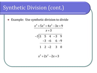 3.2 Synthetic Division | PDF