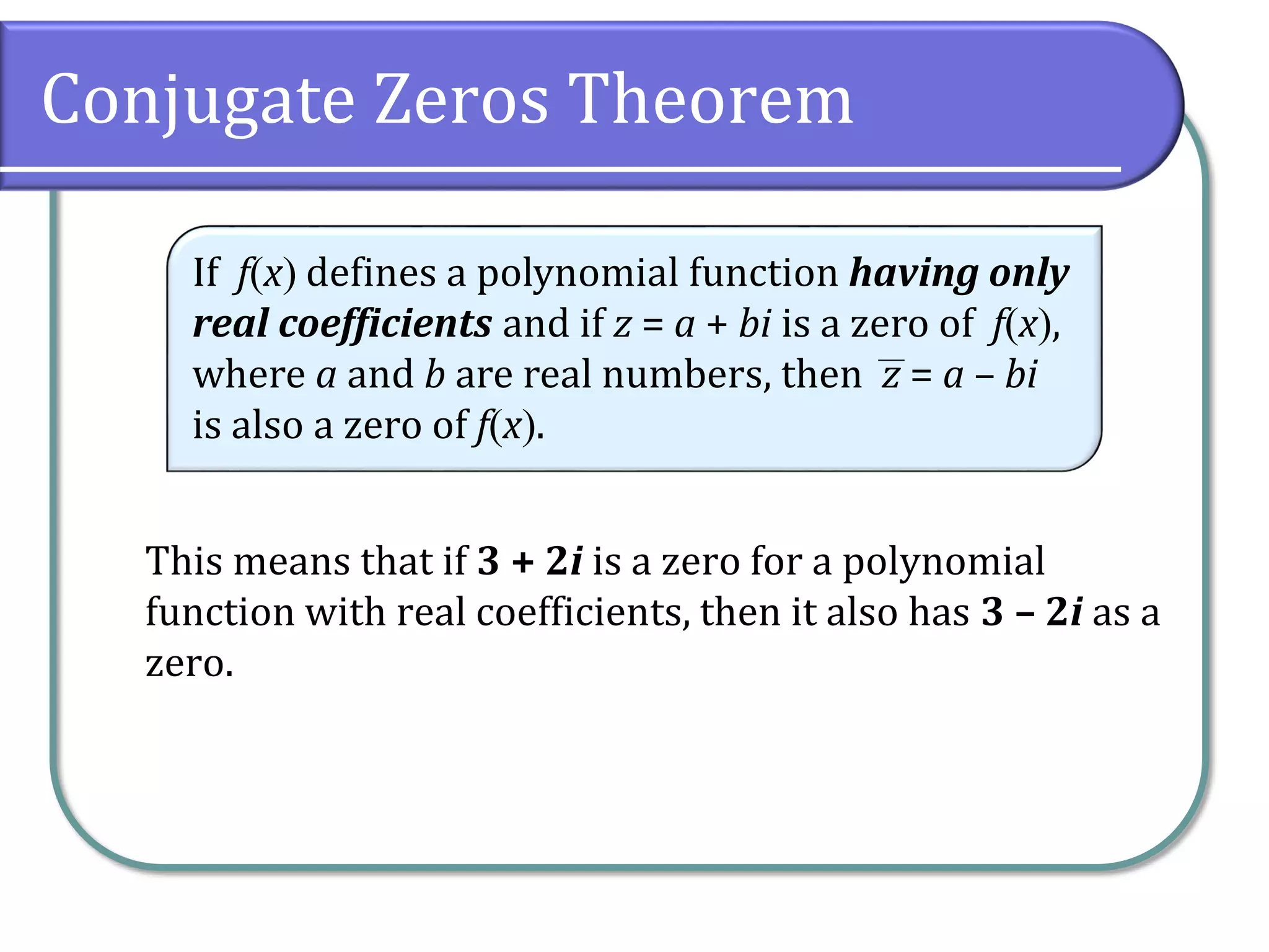 3.3 Zeros of Polynomial Functions | PDF