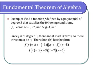 3.3 Zeros of Polynomial Functions | PDF