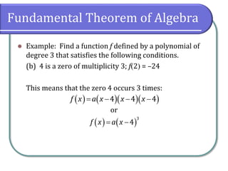 3.3 Zeros of Polynomial Functions | PDF