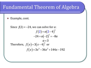 3.3 Zeros of Polynomial Functions | PDF