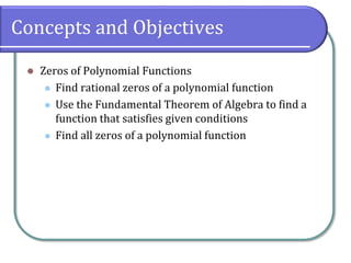 3.3 Zeros of Polynomial Functions | PDF