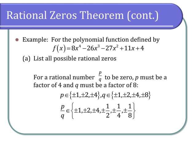 3.3 Zeros of Polynomial Functions | PDF | Physics | Science