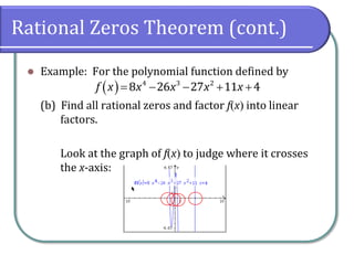 3.3 Zeros of Polynomial Functions | PDF