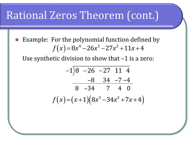 3.3 Zeros of Polynomial Functions | PDF | Physics | Science