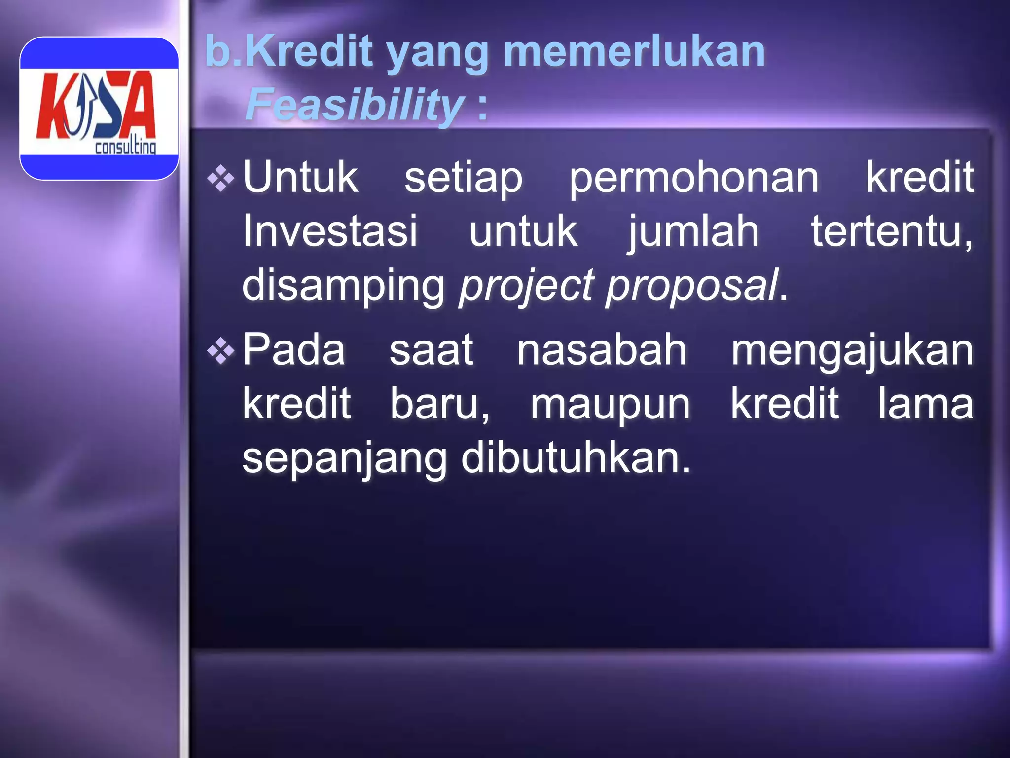 Materi Credit Analysis _Materi Training KREDIT PERBANKAN | PPT