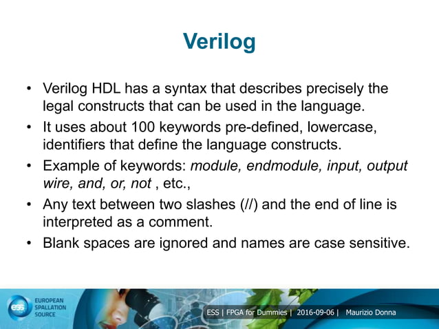 3.FPGA for dummies: HDL languages | PPTX