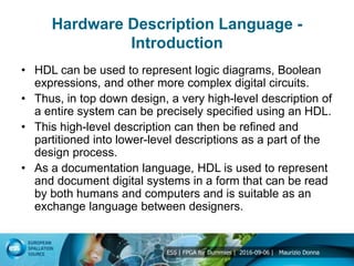 3.FPGA for dummies: HDL languages | PPT