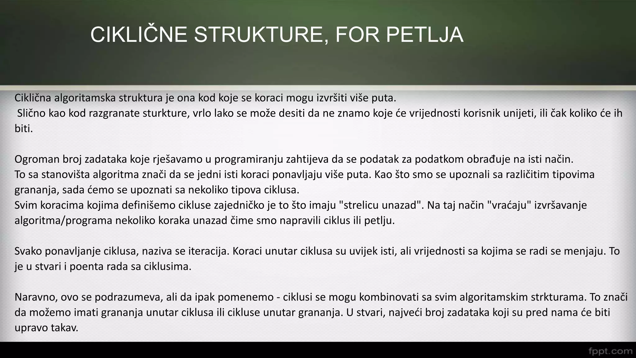 3. for petlja | PPT