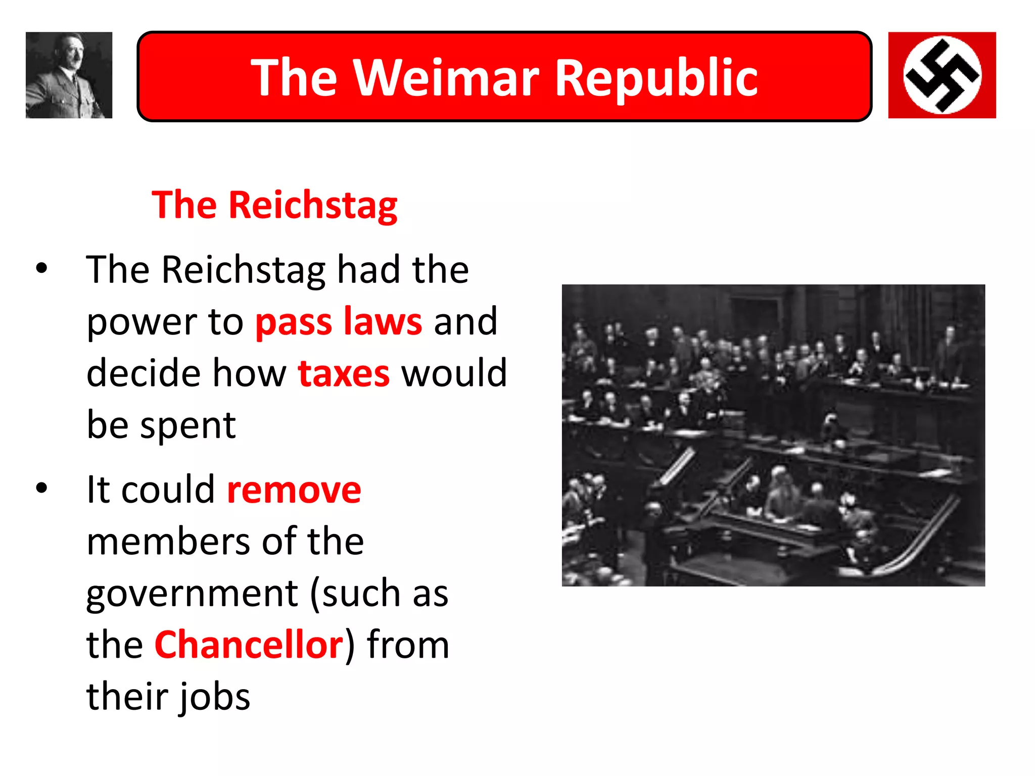 Hitler and Nazi Germany - the weimar republic | PPTX