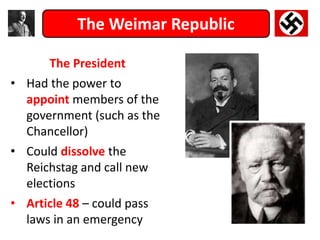 Hitler and Nazi Germany - the weimar republic | PPTX