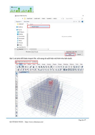 Giam dung luong file trong etabs - bai 3 | PDF