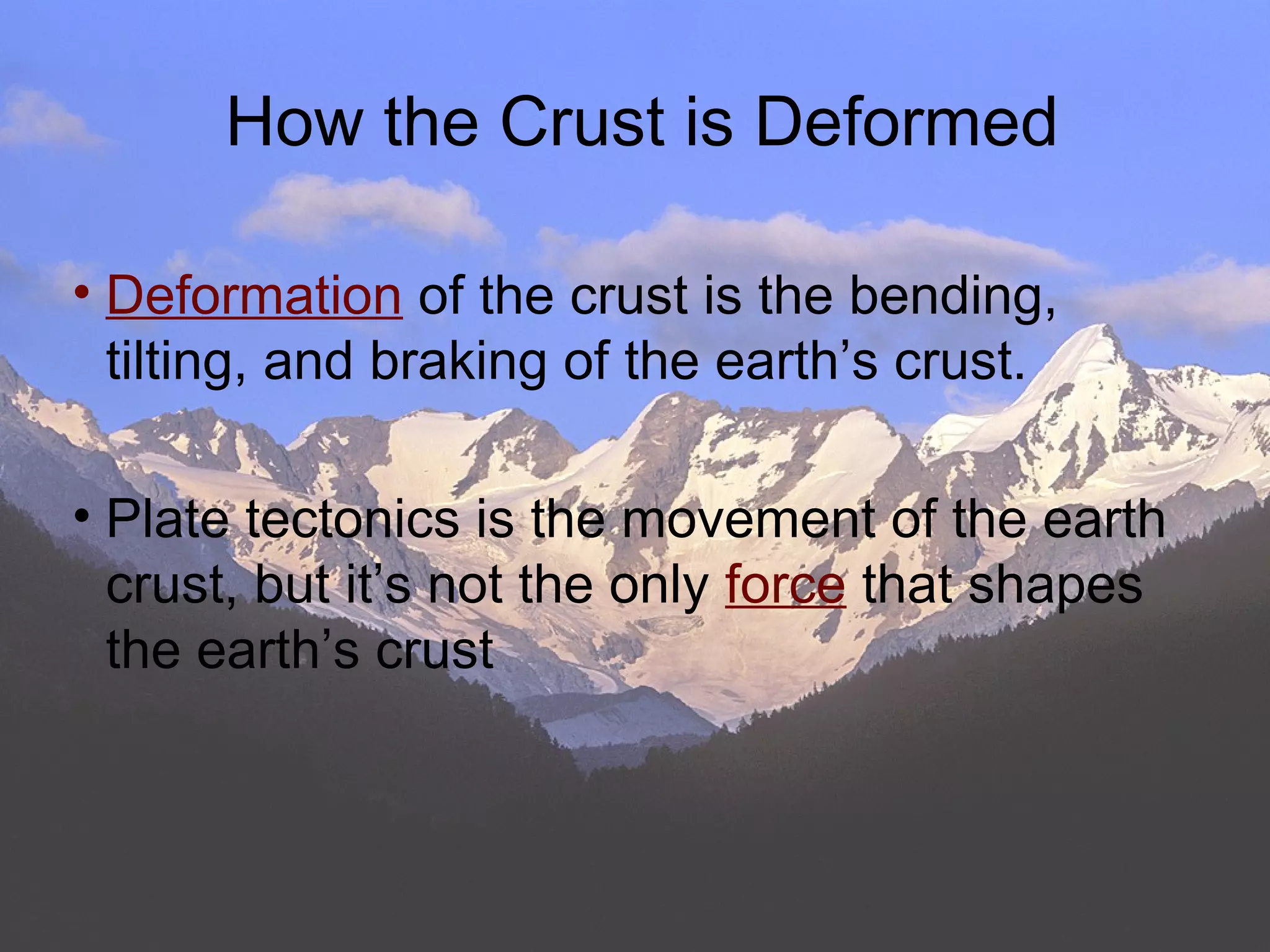 3.1 deformation of the earths crust | PPT