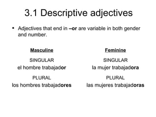 3.1 Descriptive Adjectives | PPT