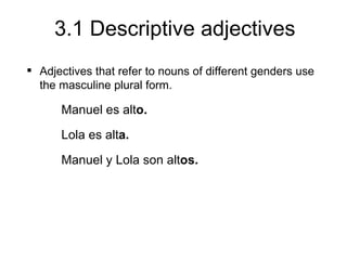 3.1 Descriptive Adjectives | PPT