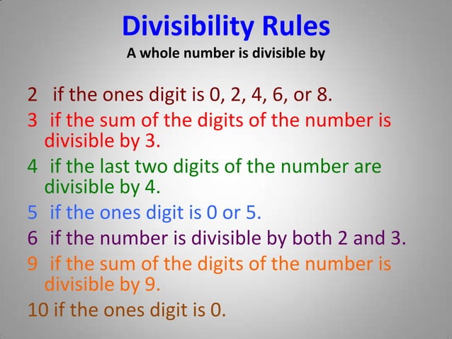 3 1 factors, multiples and divisibility | PPTX