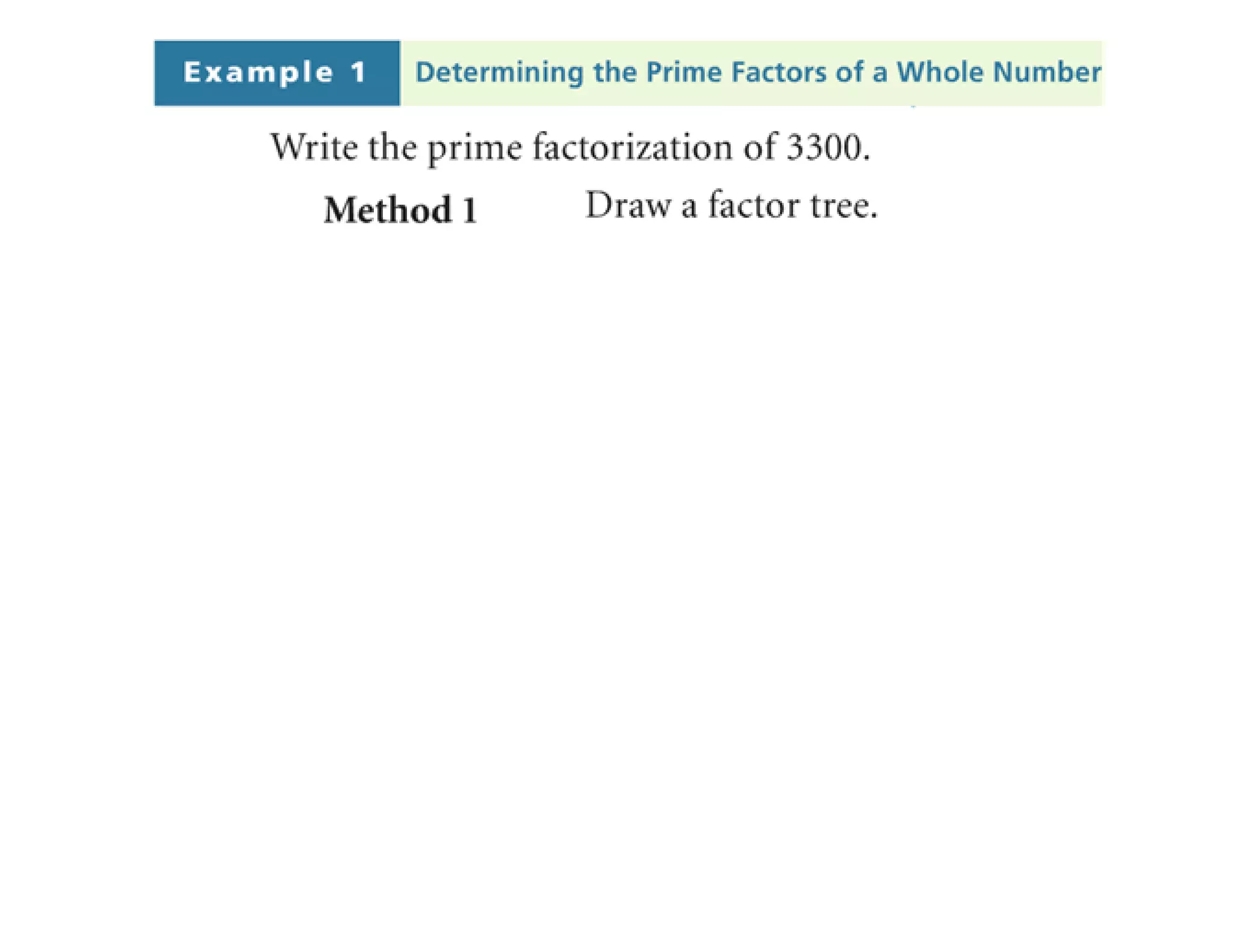 3.1 Factor Trees notes | PDF