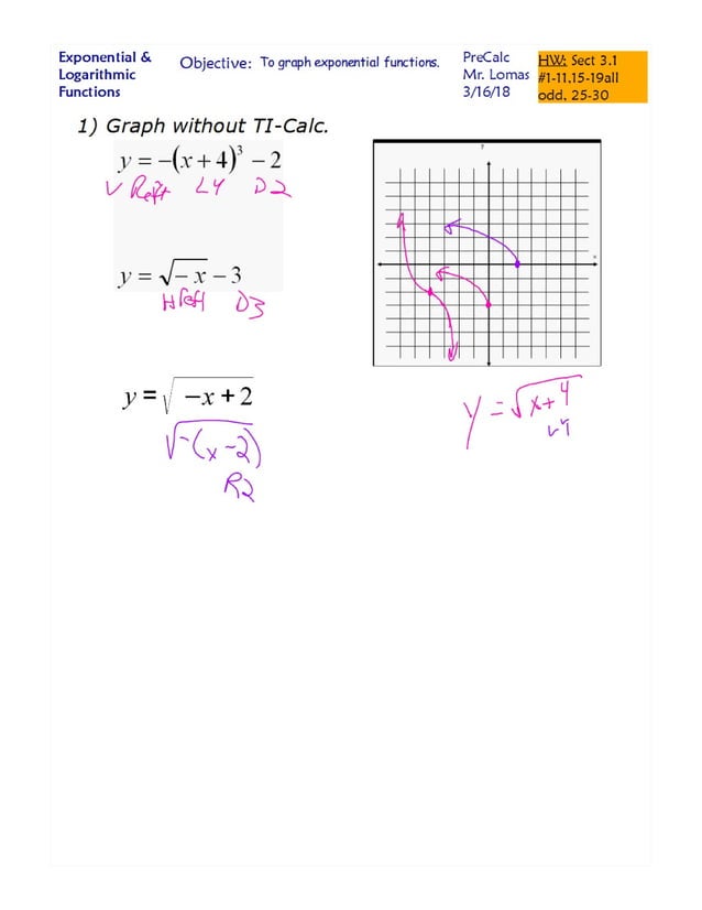 3 1 graphing exponential functions | PDF
