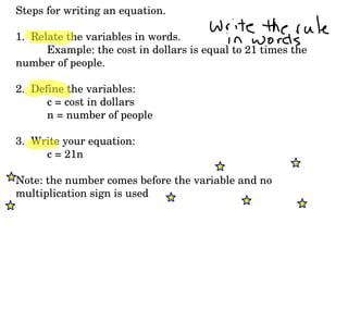 Variables & Patterns Problem 3.1 A & B | PPT