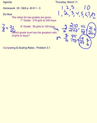 Comparing & Scaling Problem 3 1 Hex | PPT
