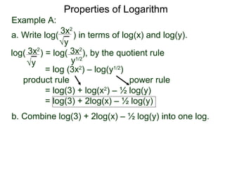 Logarithm Properties