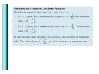 3 1 Quadratic Functions | PPT