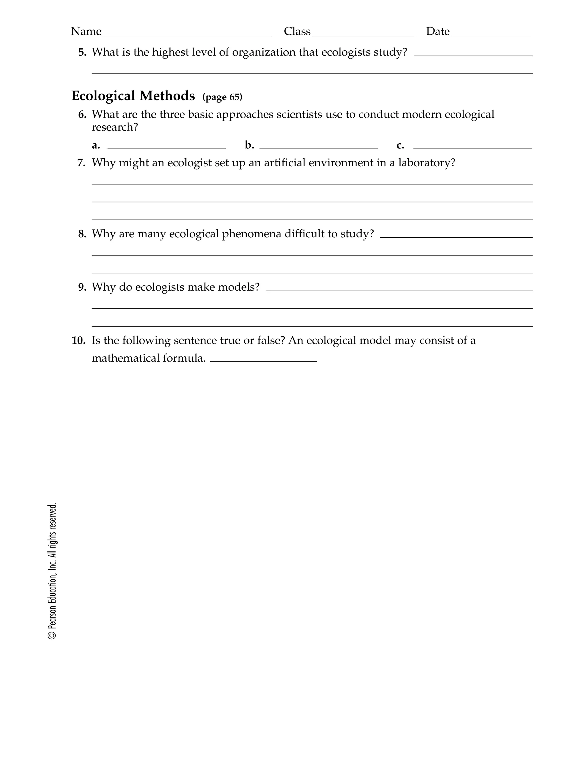 3 1 reading guide -what is ecology | PDF