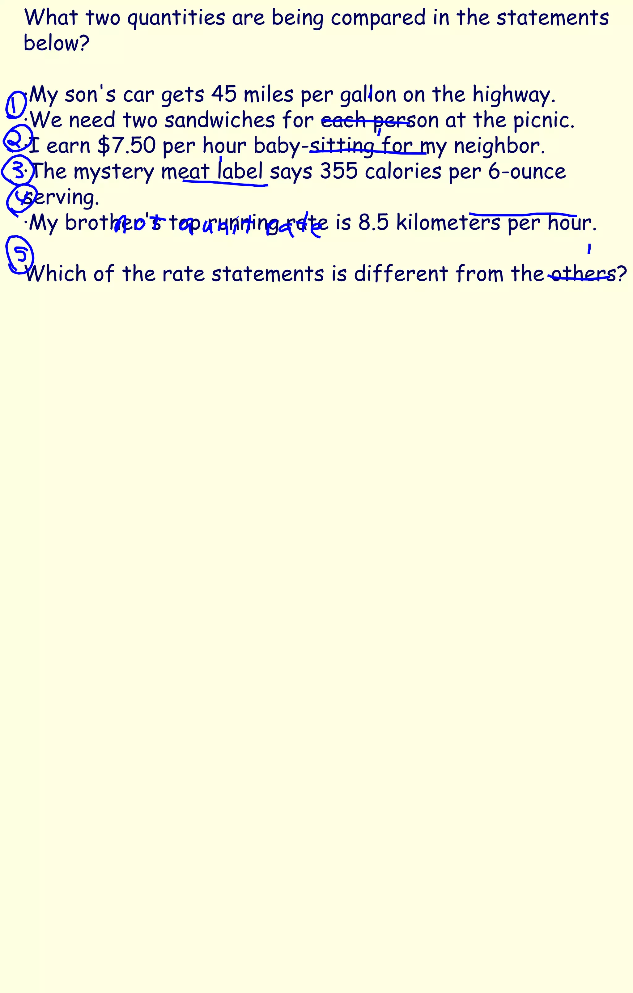 Comparing & Scaling Problem 3 1 Rr | PPT