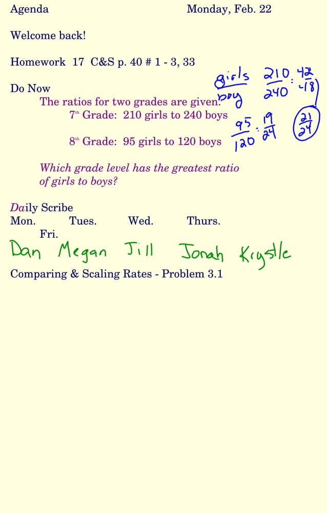 Comparing & Scaling Problem 3 1 Rr | PPT
