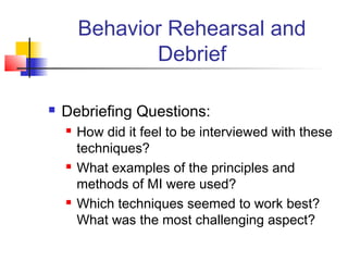 Motivational Interviewing: Who's Driving the Change? | PPT