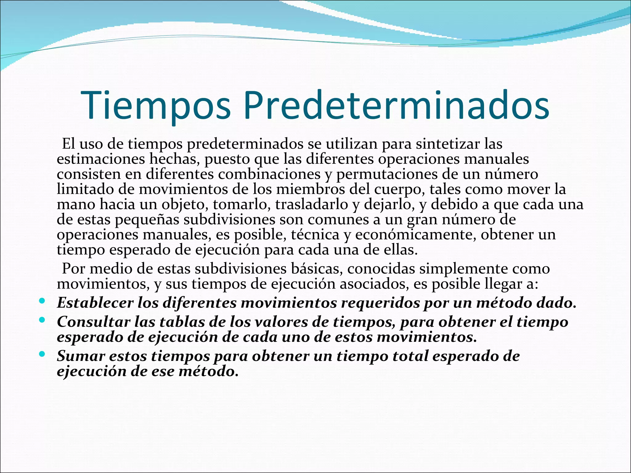 3 1 Sistemas De Tiempos Predeterminados Ppt Physics Science