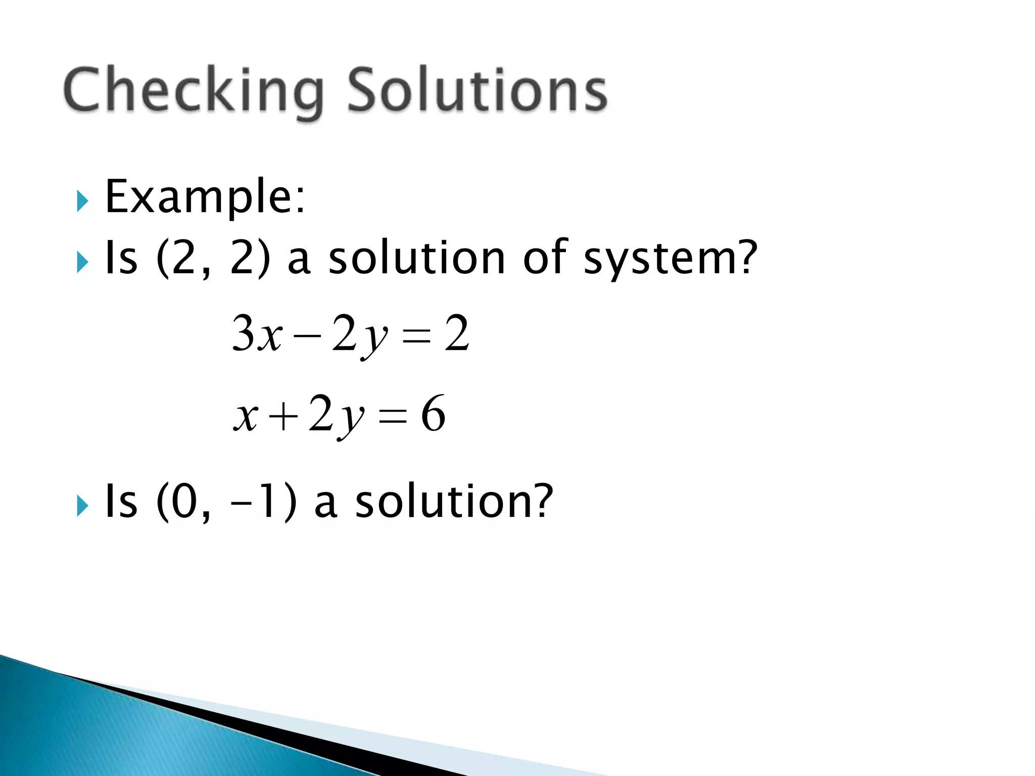 3.1 Solving Linear Systems By Graphing | PPTX | Physics | Science