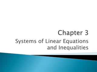 3.1 Solving Linear Systems By Graphing | PPTX