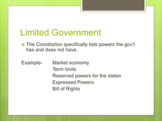 Limited Government Constitution Example