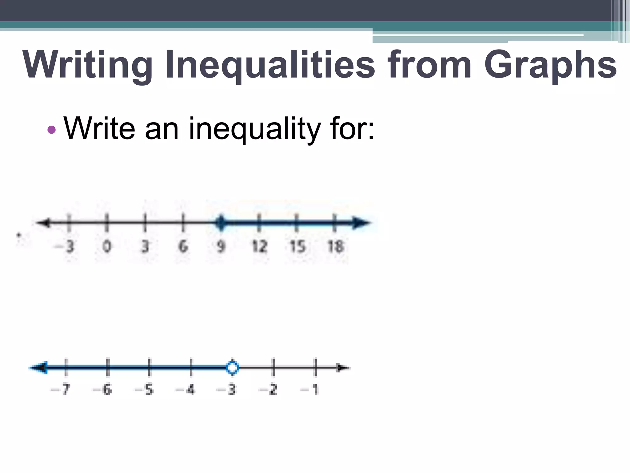 3 1 writing & graphing inequalities | PPT