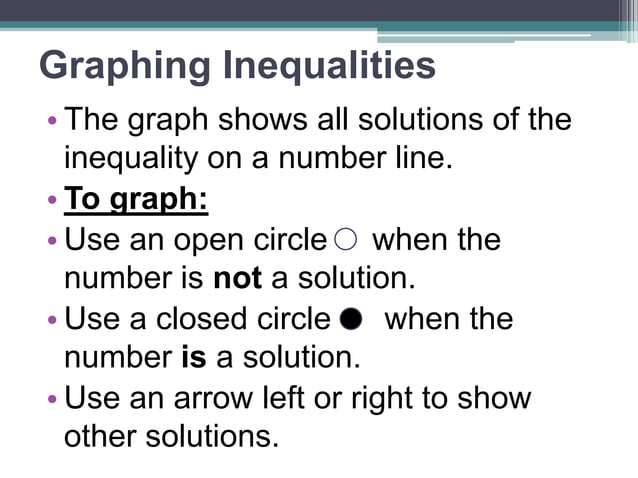 3 1 writing & graphing inequalities | PPT