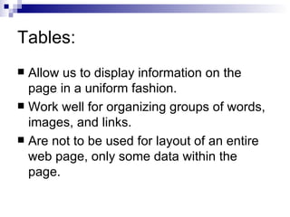 3.1 xhtml tables | PPT