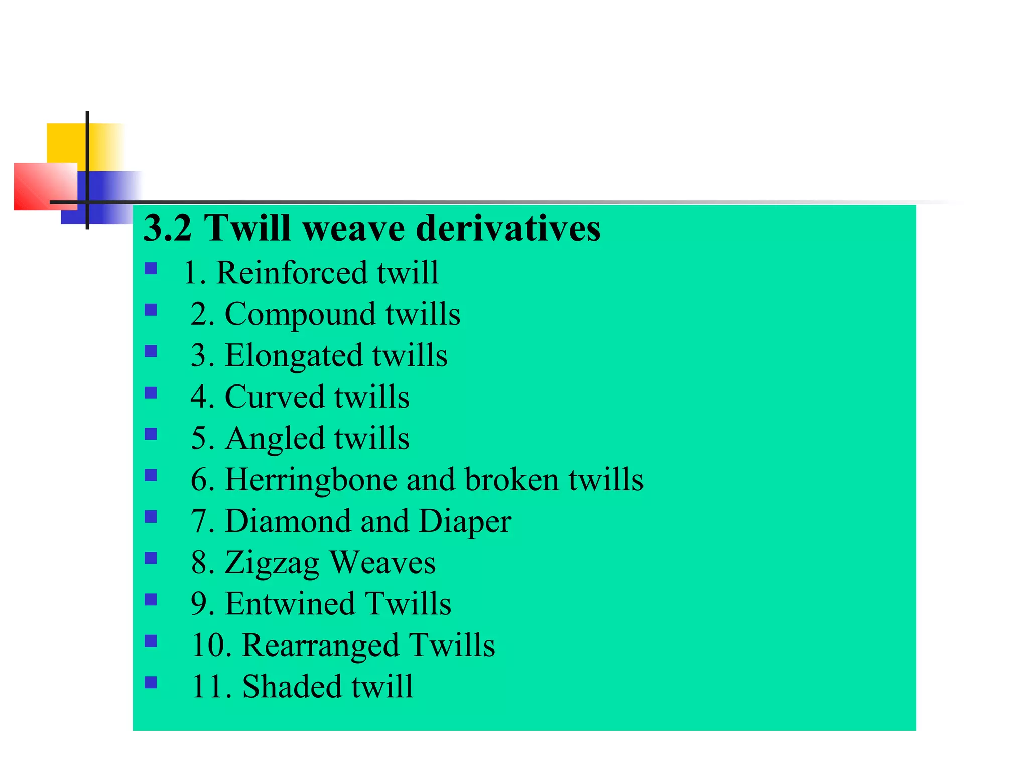 Different types of twill | PPT