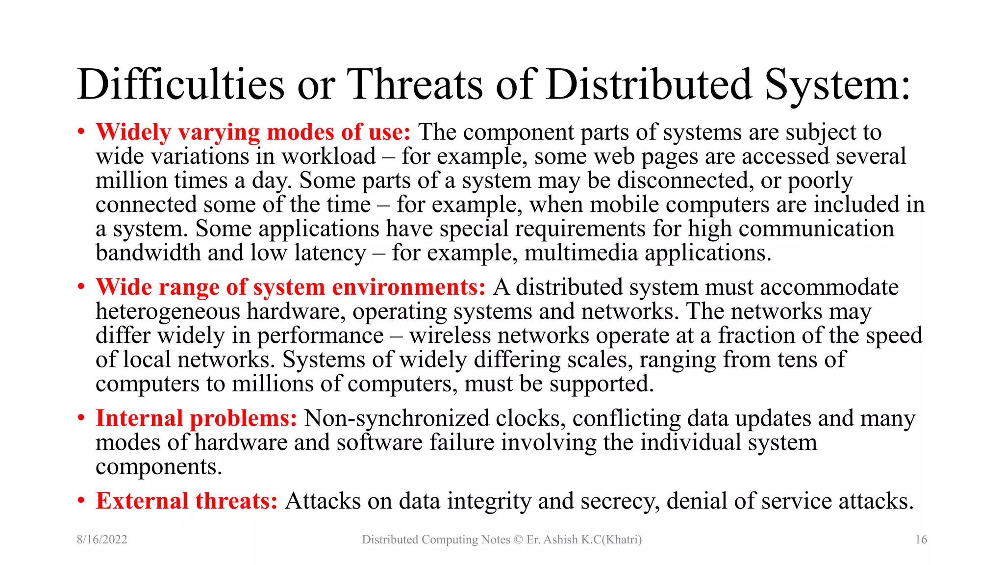 Design Goals of Distributed System | PPTX | Computer Networking | Computing