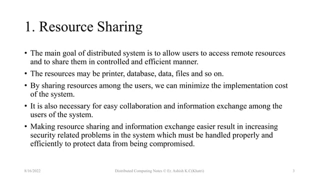 Design Goals of Distributed System | PPTX | Computer Networking | Computing