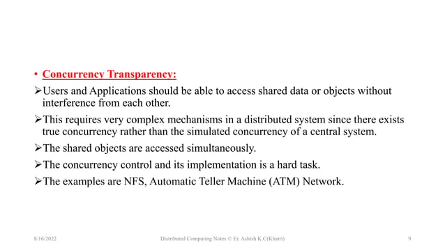 Design Goals of Distributed System | PPTX | Computer Networking | Computing